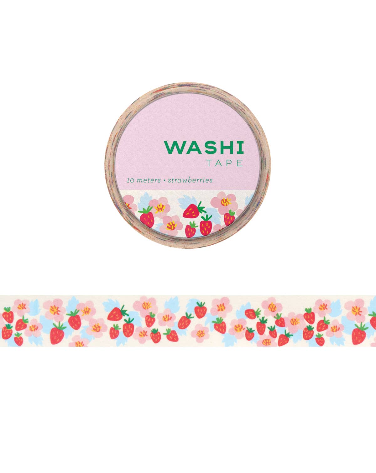 Stationary: Strawberries Washi Tape -1 pack – LA Finch Fabrics